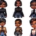 Pixie Haircut Chibi Dolls - African American Stylish Blazers Set ...