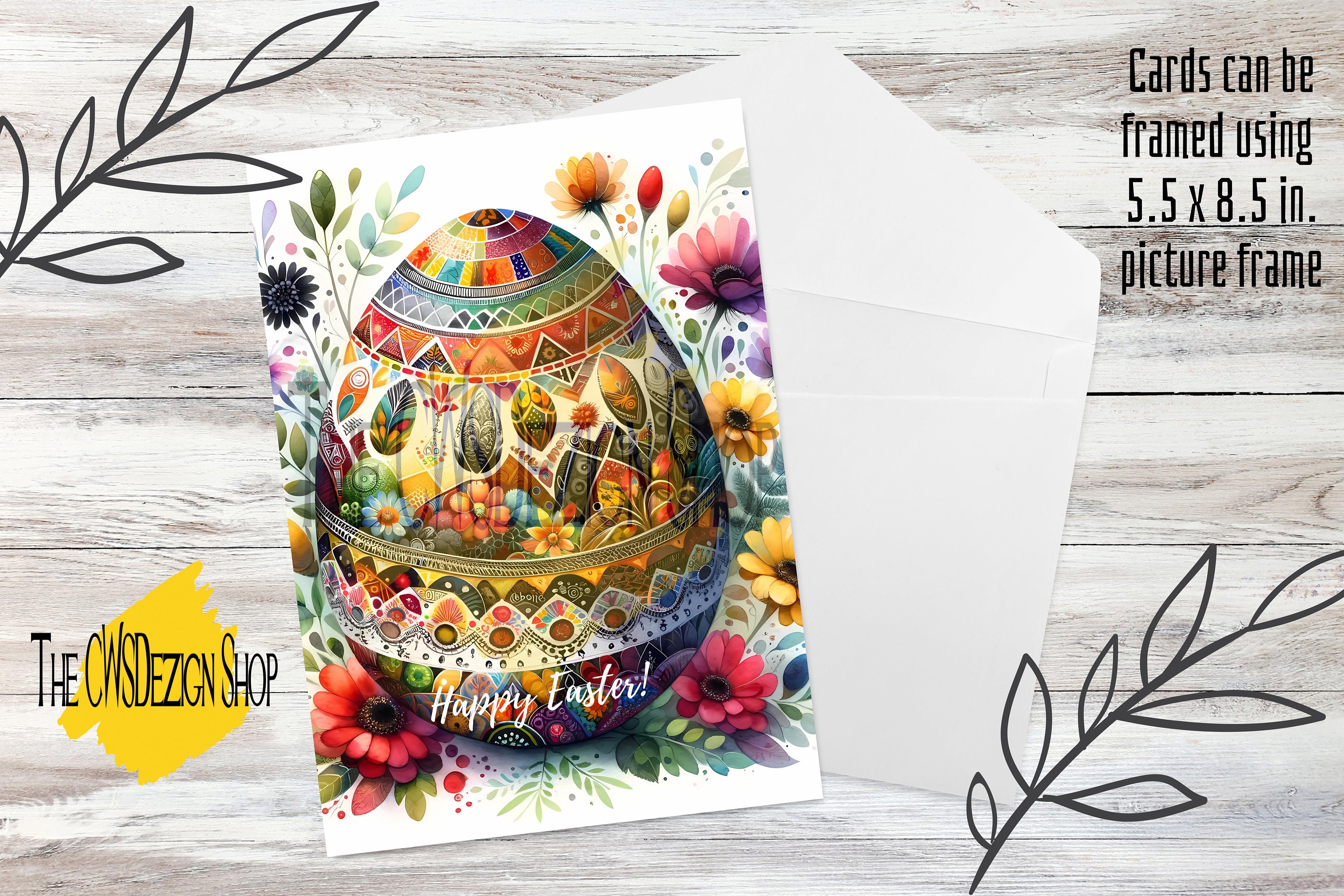 Printable Easter Cards Afrocentric Floral Easter Egg Easter Note Card ...