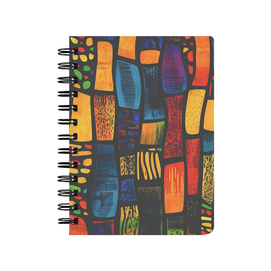 Stain Glass Notebook | Colorful Art Notebook | Abstract Glass Art ...