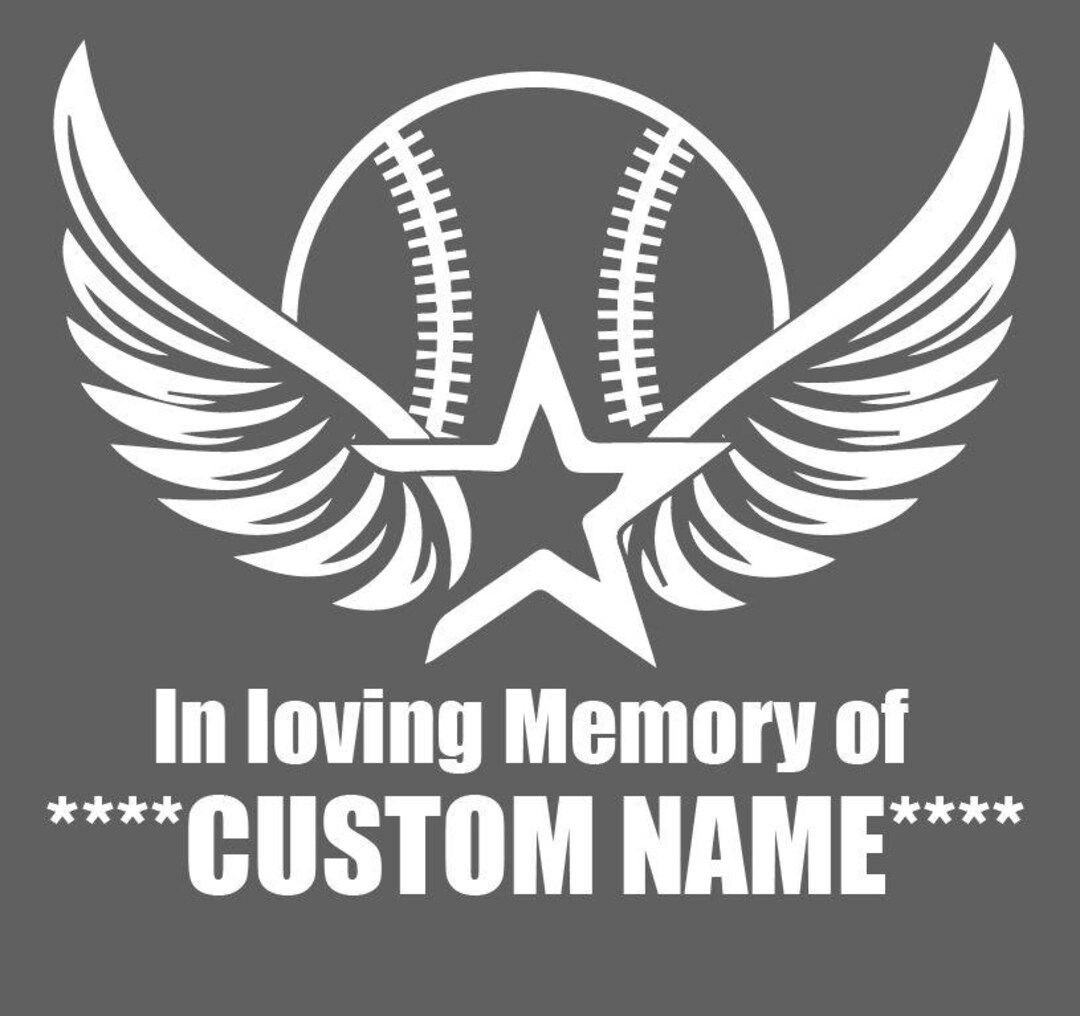 Custom Sports Decal - in Loving Memory - Etsy