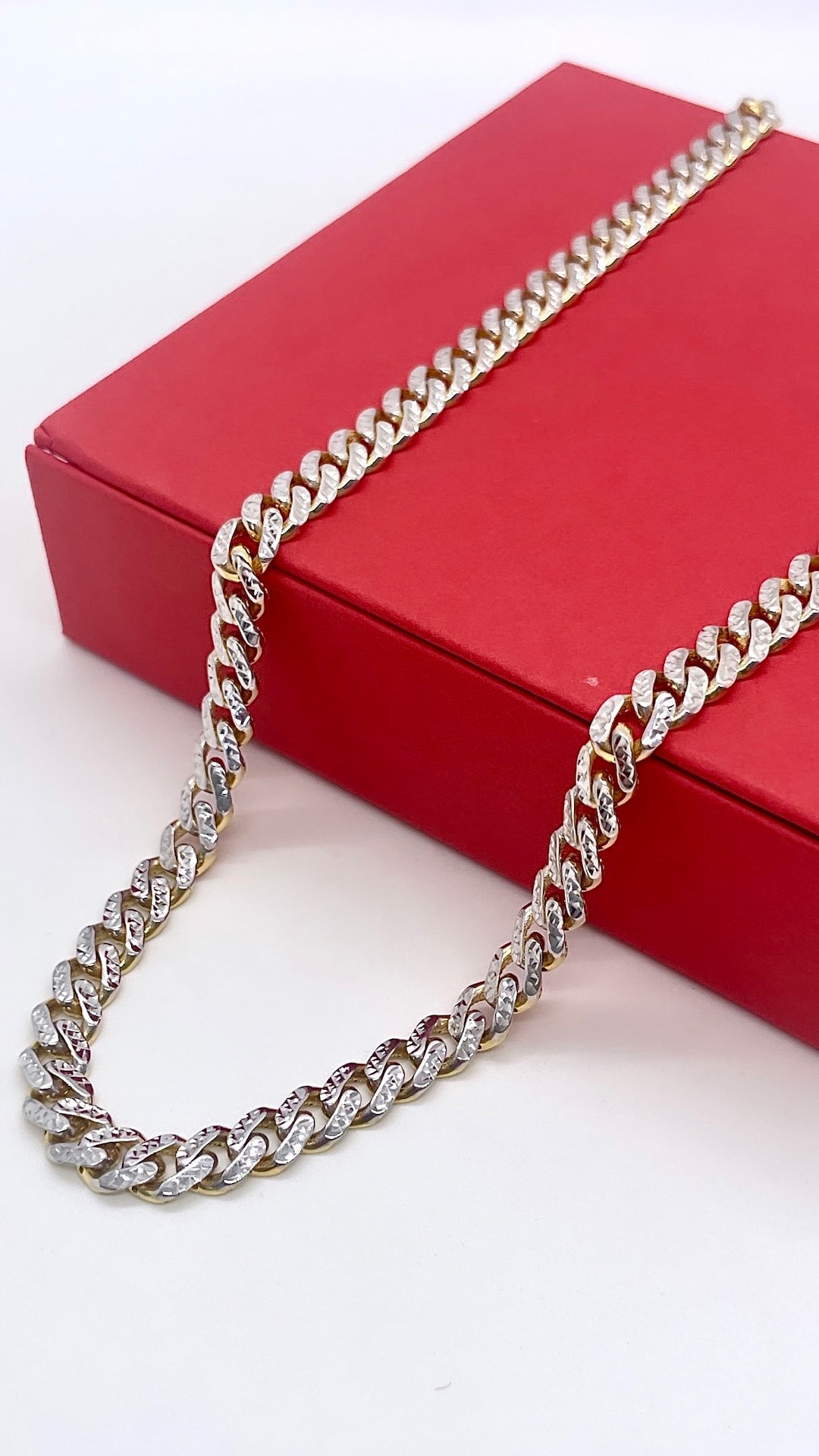 14k Gold Miami Monaco Cuban Link Chain Necklace, 14k Real Gold Monaco ...