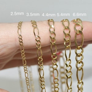 Gold Figaro Chain Necklace 14k Solid Figaro Chain Mens - Etsy