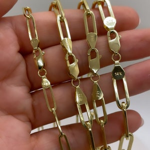14k Yellow Gold Fancy Paperclip Chain Necklace | Italian Paperclips ...
