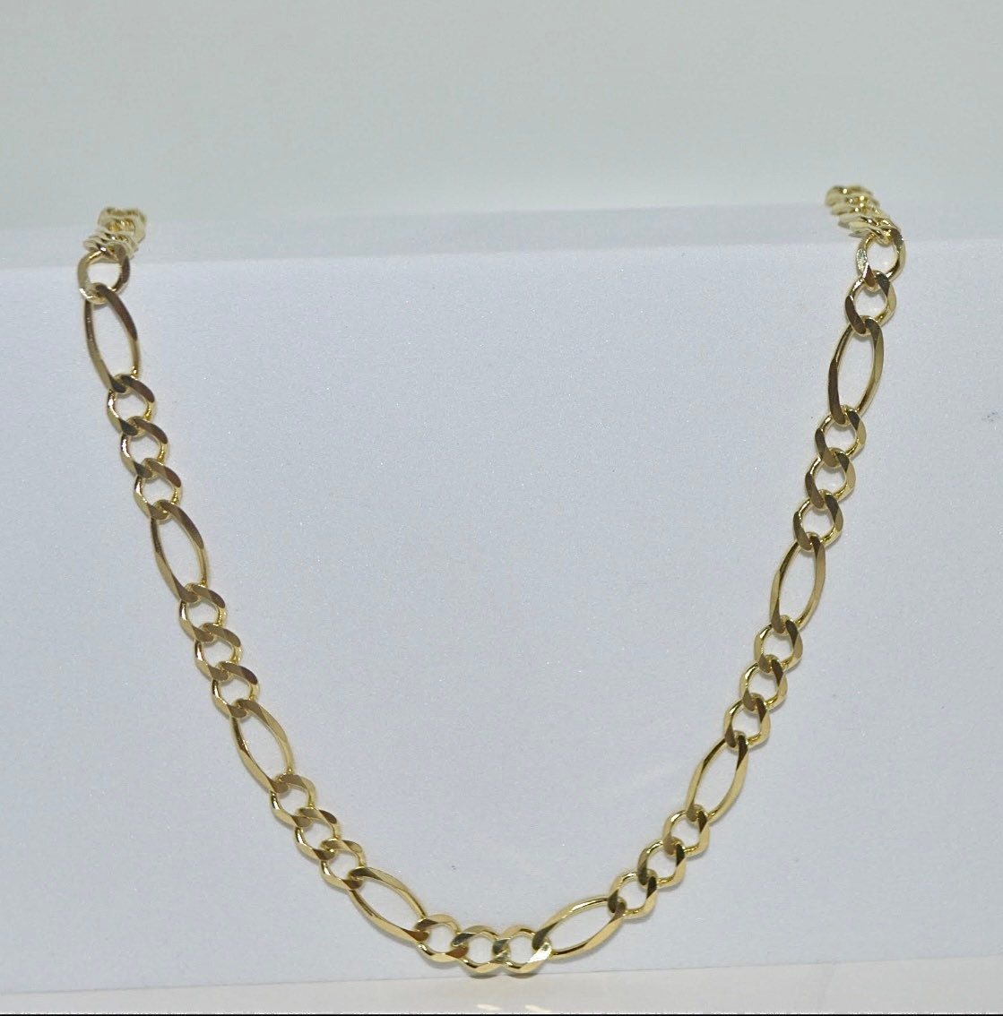 Gold Figaro Chain Necklace 14k Solid Figaro Chain Mens - Etsy