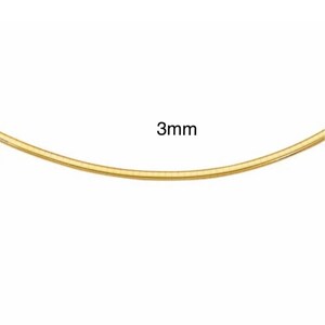 14k Gold Classic Omega Chain Necklace | Omega Link Chain 1mm, 1.5mm,2 ...