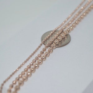 14k Gold Ball Bead Chain Necklace | Ball Link Chain | Gold Ball Chain ...
