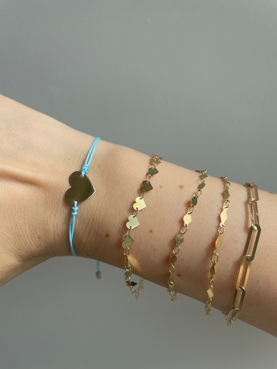 Real Gold Mirror Chain Necklace 14k Gold Heart Mirror Chain - Etsy