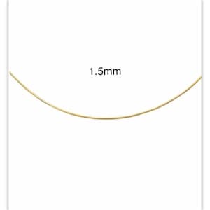14k Gold Classic Omega Chain Necklace | Omega Link Chain 1mm, 1.5mm,2 ...
