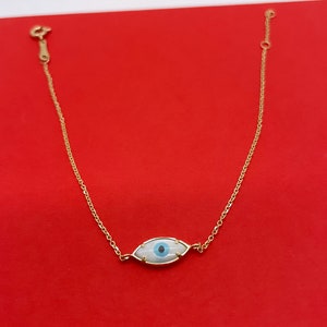 Evil Eye Bracelet , 14k Gold Evil Eye Charm Bracelet, Anti Jinx Charm ...
