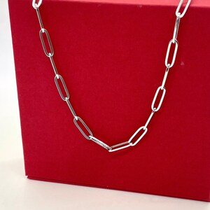 14k White Gold Fancy Paperclip Chain Necklace | Italian Paperclips ...