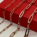 14k Rose Gold Fancy Paperclip Chain Necklace Italian Paperclips Chain ...