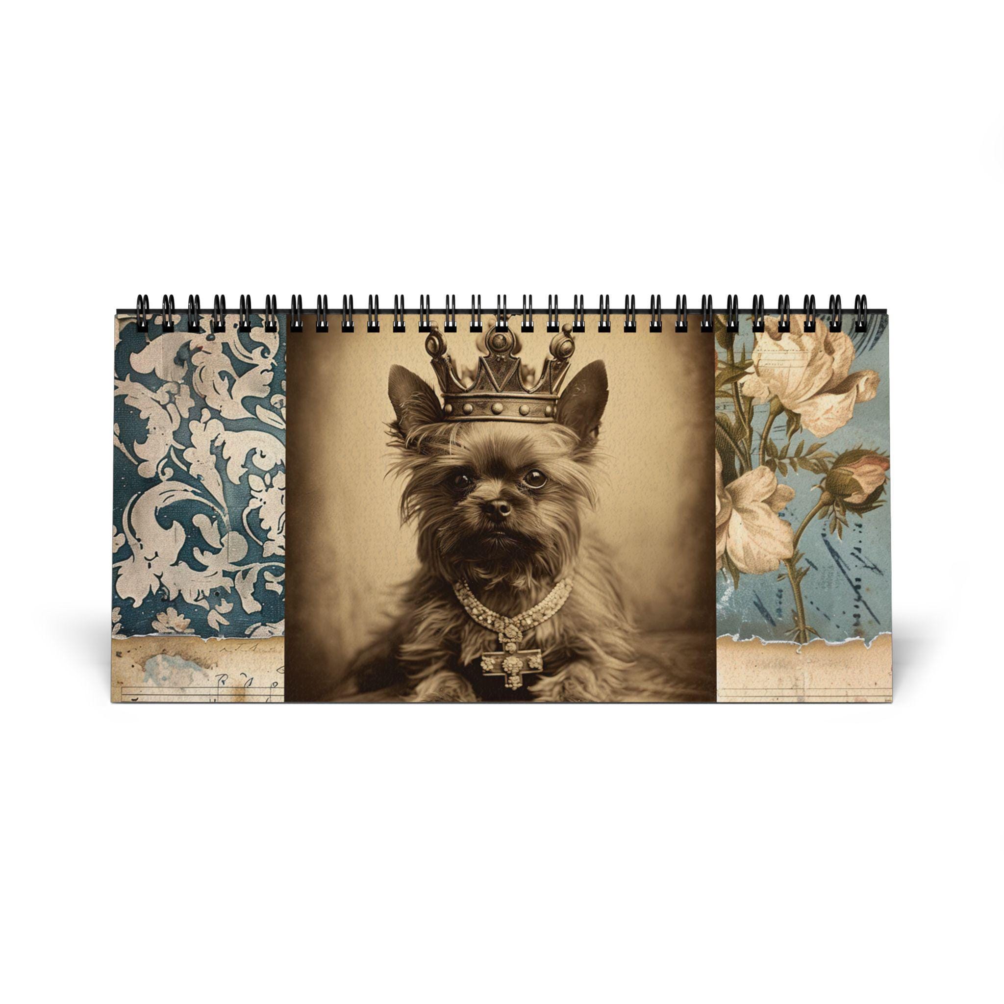 2025 Desk Calendar of Vintage Dogs, Victorian Puppy Art Month Display ...