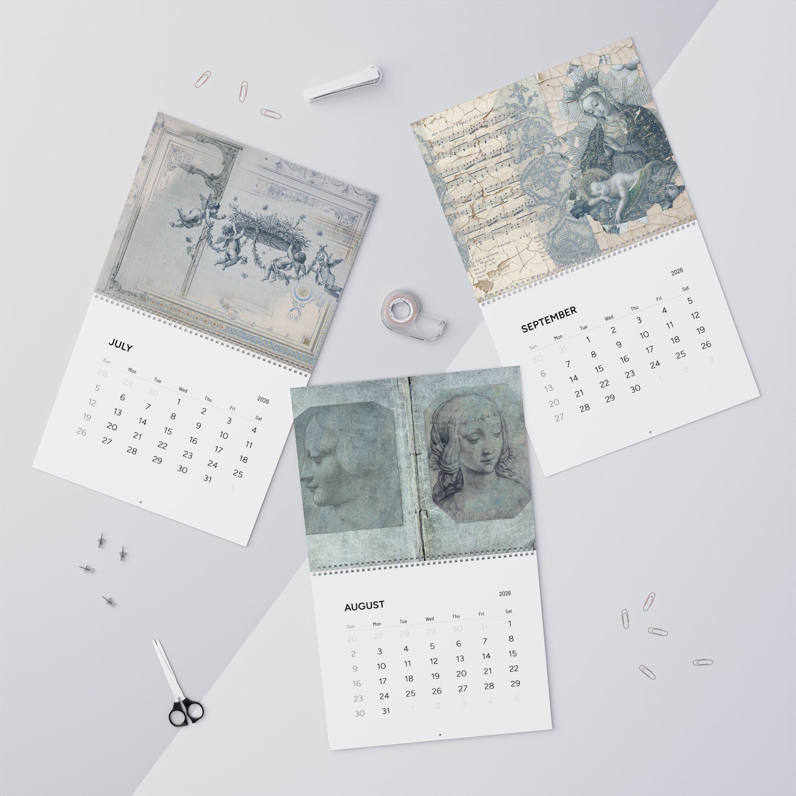 2026 Mother of Jesus Wall Calendar, Catholic Art - Etsy