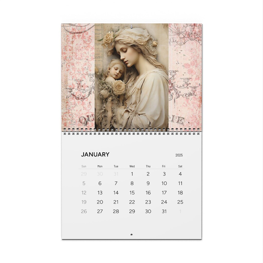 2025 Christian Desktop Calendar, Religious Month Display, Catholic Art ...