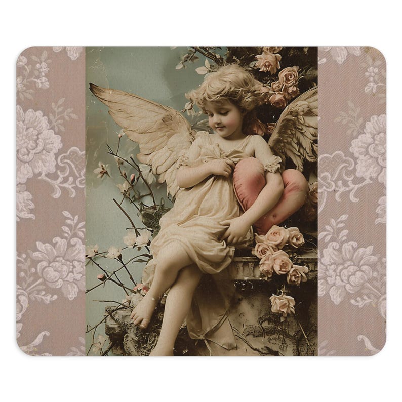 Vintage Angel Desk Mat, Elegant Christian Office Decor - Etsy