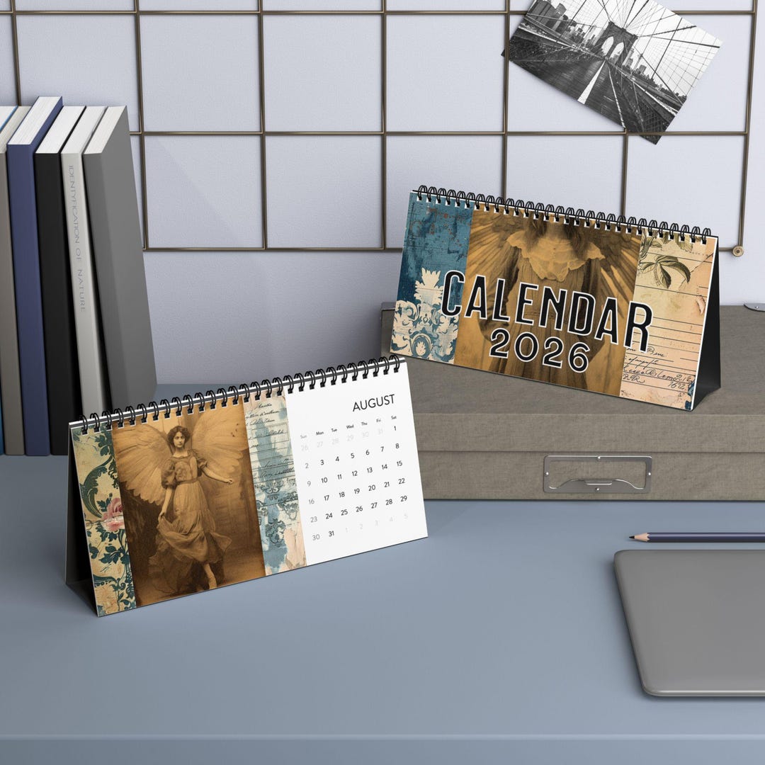 2026 Angel Desktop Calendar, Christian Art, Spiritual Organizer - Etsy
