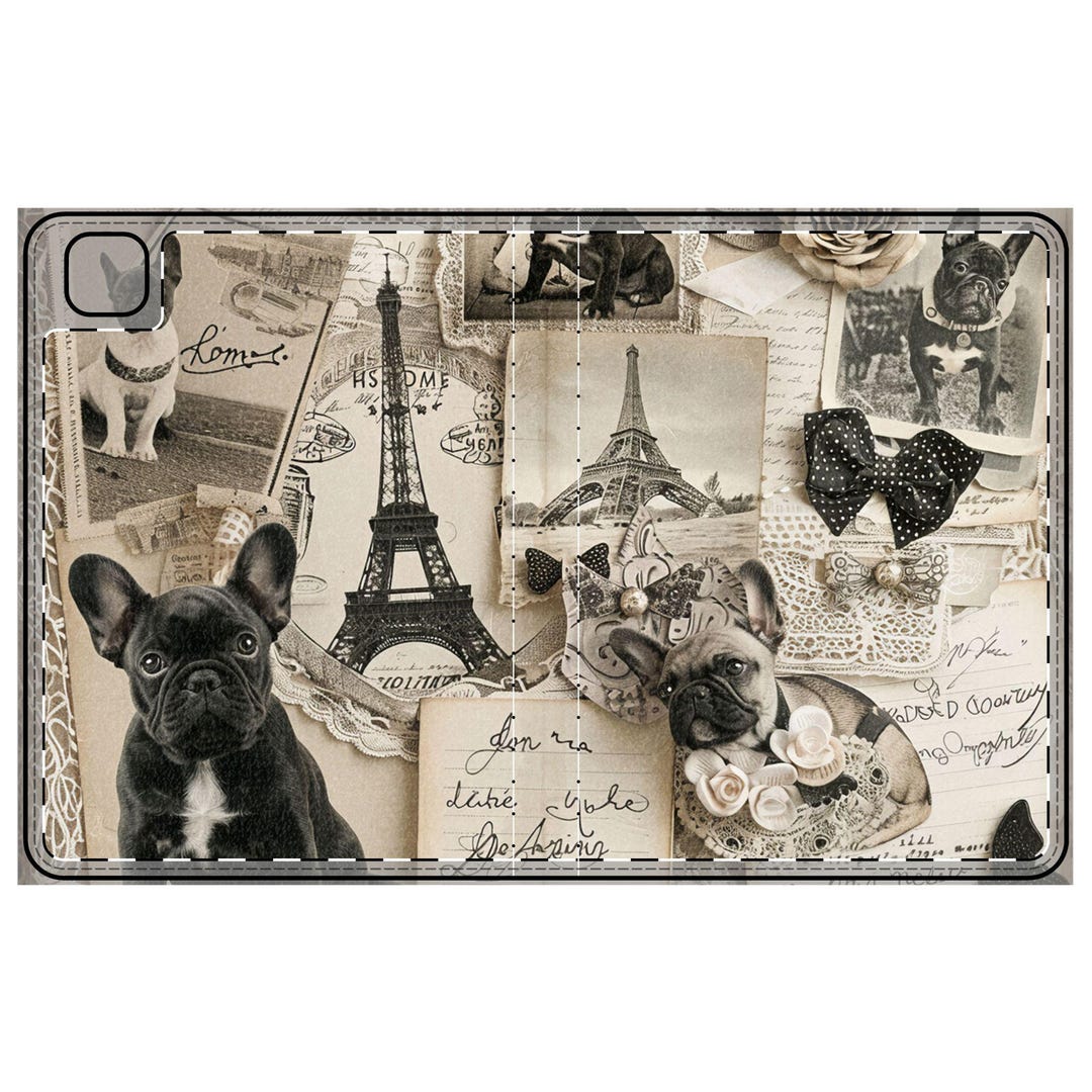 Vintage French Bulldog Tablet Folio Case | Dog Lover Gift - Etsy