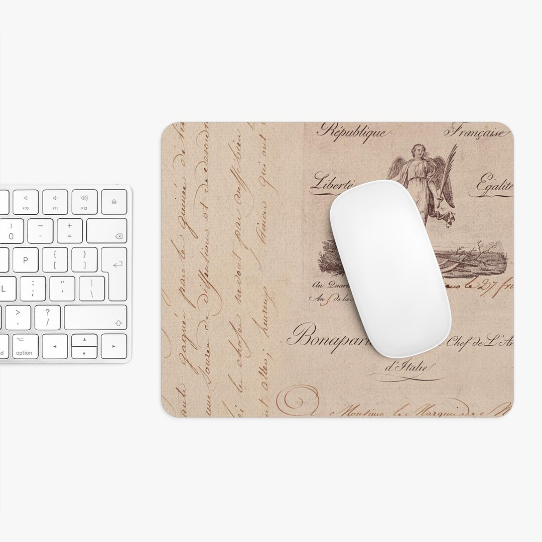 Angel Desk Mat, Vintage French Script, Elegant Office Decor - Etsy