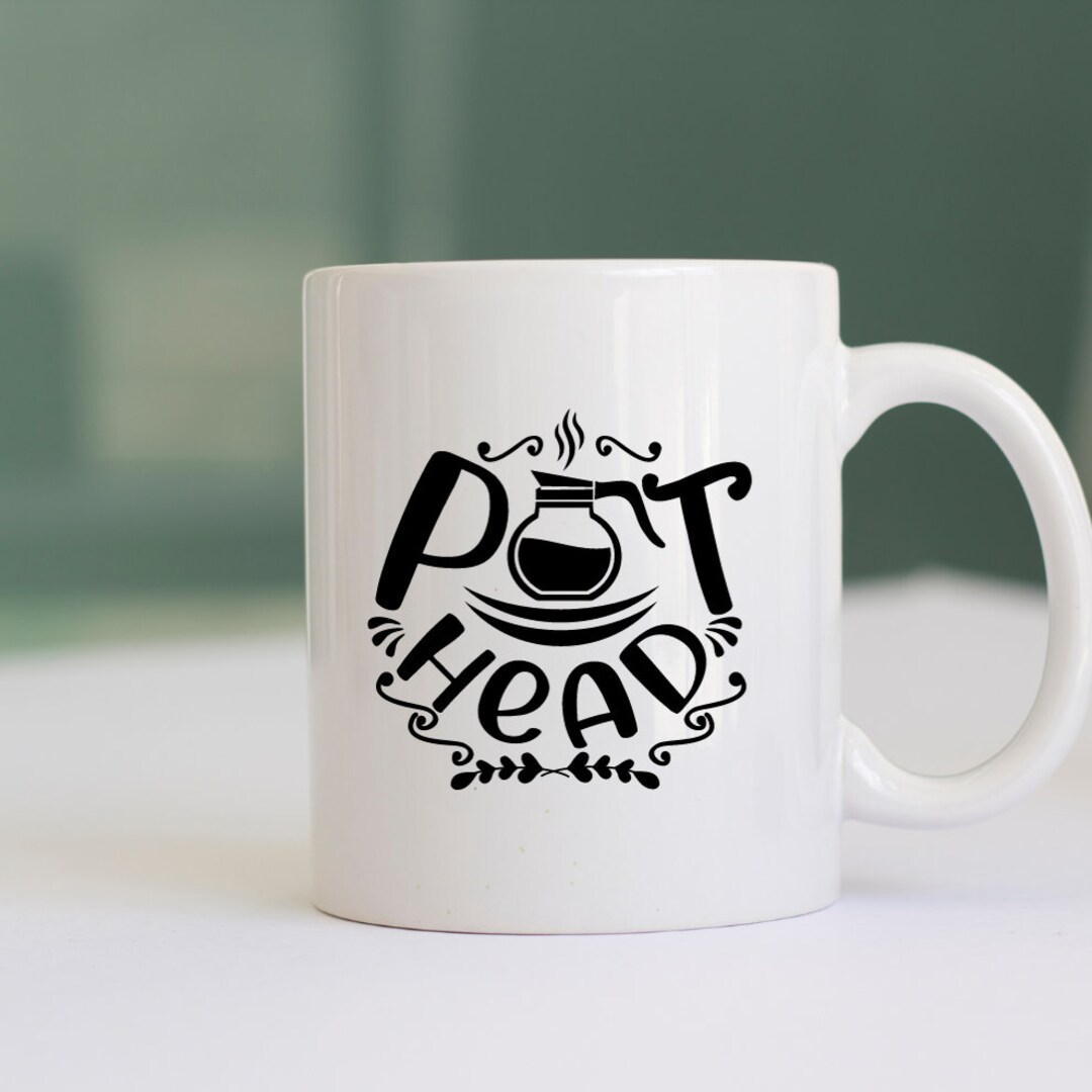 Pot Head Coffee Mug, Adult Humor Mug, Funny Aesthetic Mug, Christmas ...
