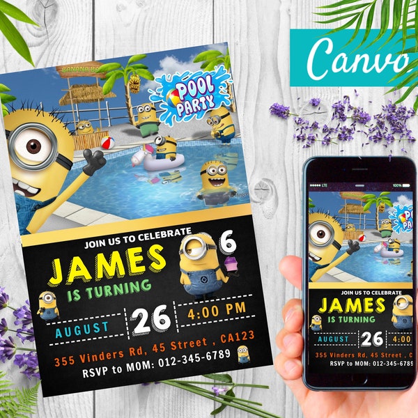 Minion Pool Party - Etsy