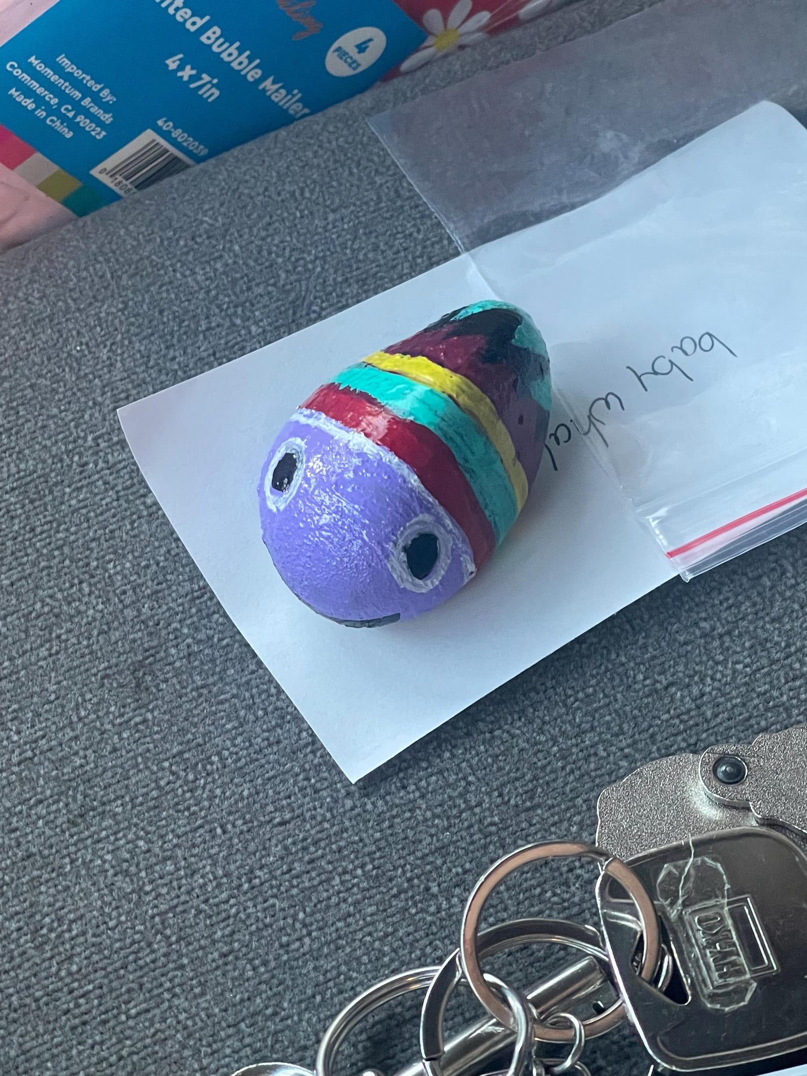 Rainbow Fish Painted Garden Rock - Etsy