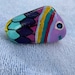 Rainbow Fish Painted Garden Rock - Etsy