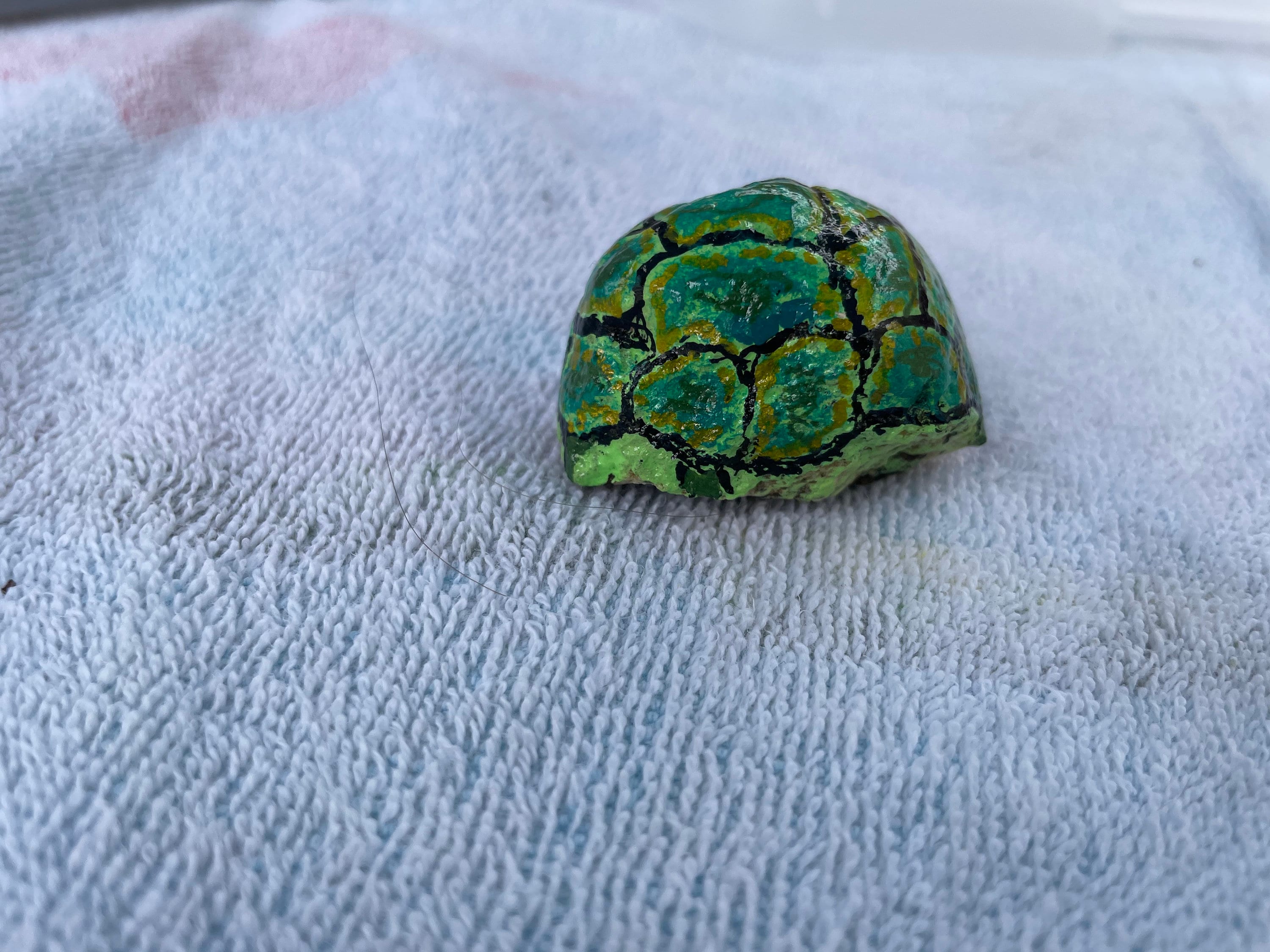 Turtle Shell Painted Garden Rock - Etsy