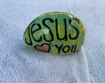 Faith/ Inspirational Painted Rock 3 X 3 1/2 In./religious Gift/ Healing ...