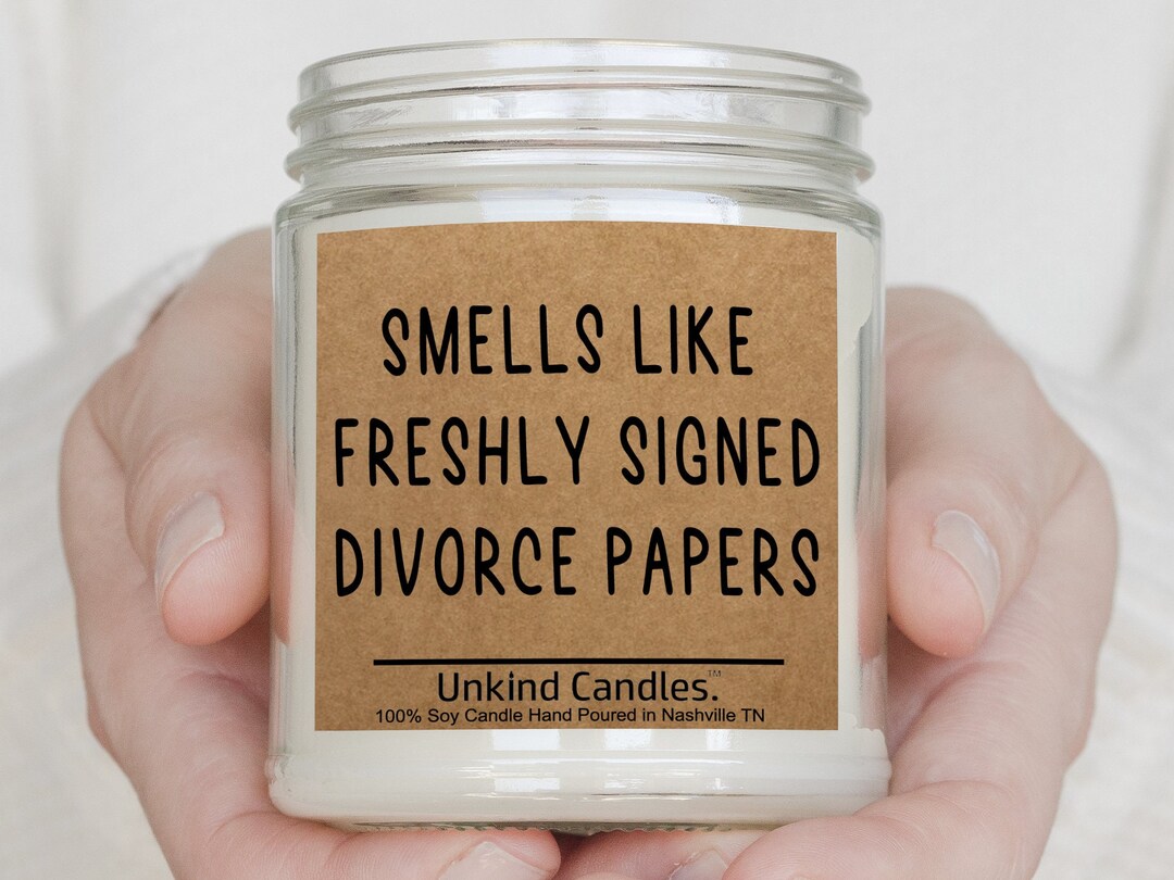 Smells Like Freshly Signed Divorce Papers, Funny Handmade Soy Candle ...