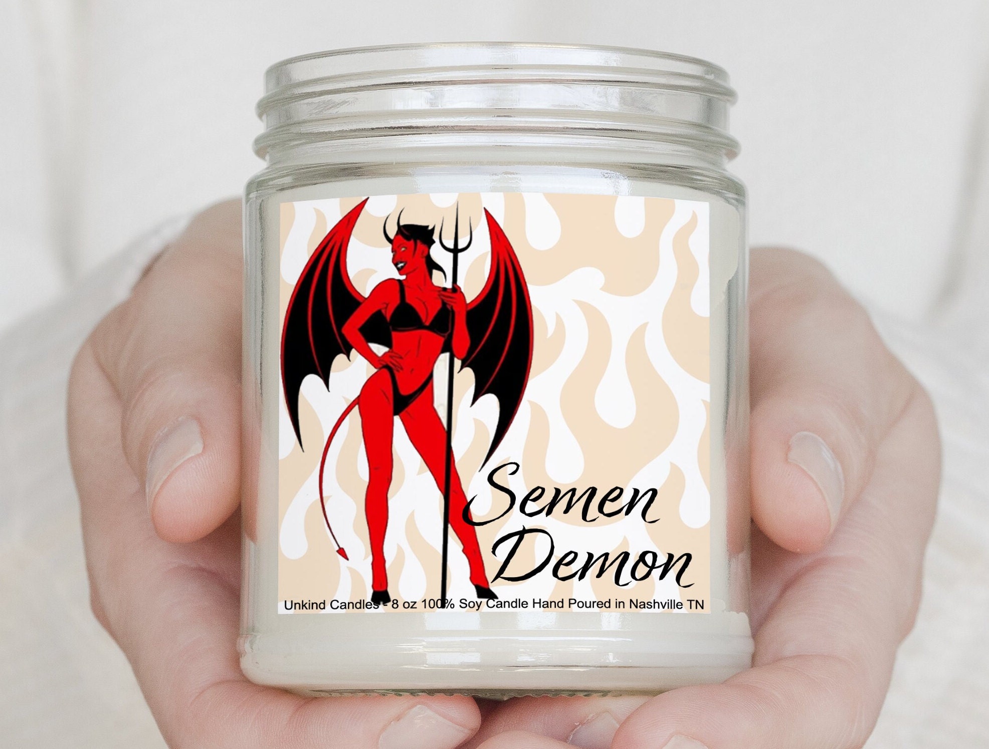 Semen Demon Funny Dirty Halloween Candle. Slutty Kinky - Etsy