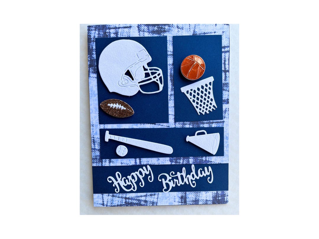 Birthday Card-sports Theme, Color Customizable and Features Sports ...