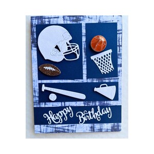 Birthday Card-sports Theme, Color Customizable and Features Sports ...