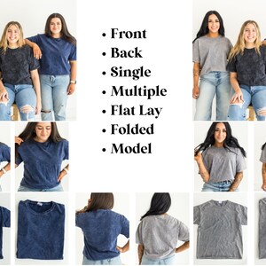 Colortone 1300 Mineral Wash Mockup Bundle Color Tone Unisex Mineral ...
