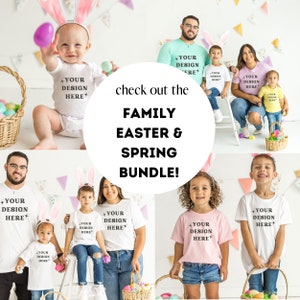 Easter Mockup Spring Mockup Sibling White T-shirt Mockup Models Toddler ...