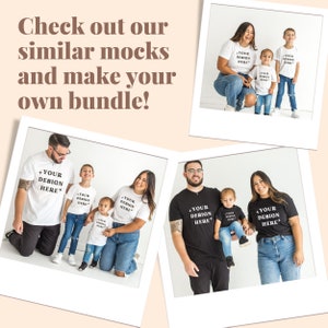 Bella Canvas 3001 Mockup Family Black Tshirt Mockup Mommy & Me Mock up ...