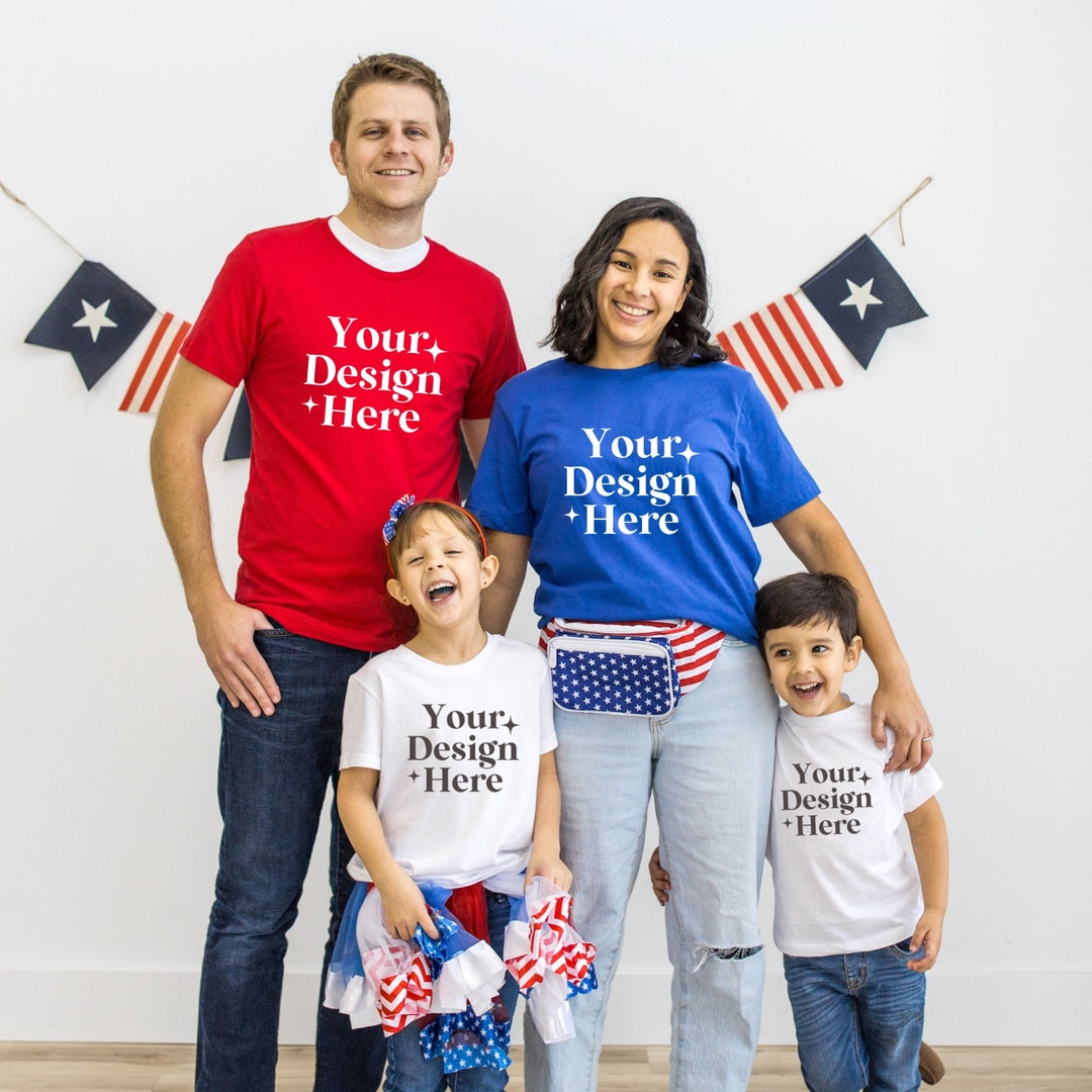 Family Mockup Group Mockup White 3001 Bella Canvas Mockup Model Mockup ...