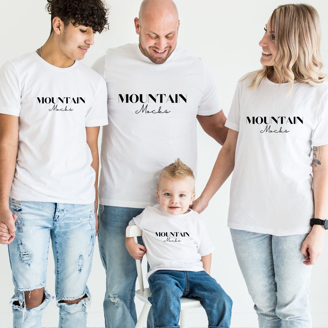 Family Mockup Family Model Mockup Bella Canvas 3001 Gildan - Etsy