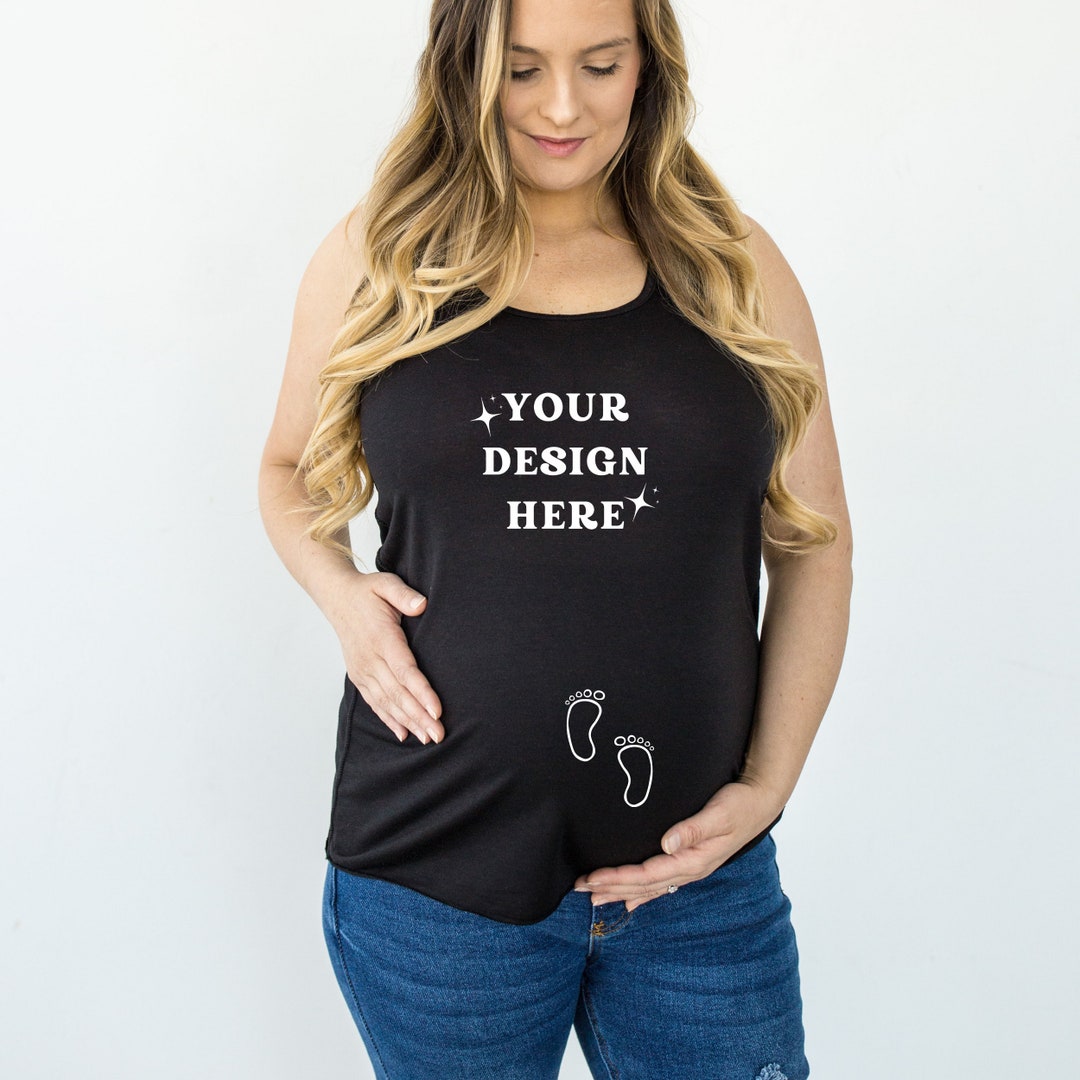 Maternity Mockup Bella Canvas Mockup Pregnant Mockup Tank Top Maternity ...
