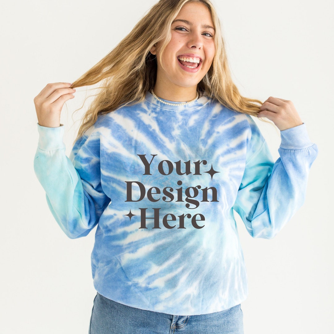 Colortone 8100 Mockup Lagoon Mock up Tye Die Sweatshirt Mockups Minimal ...