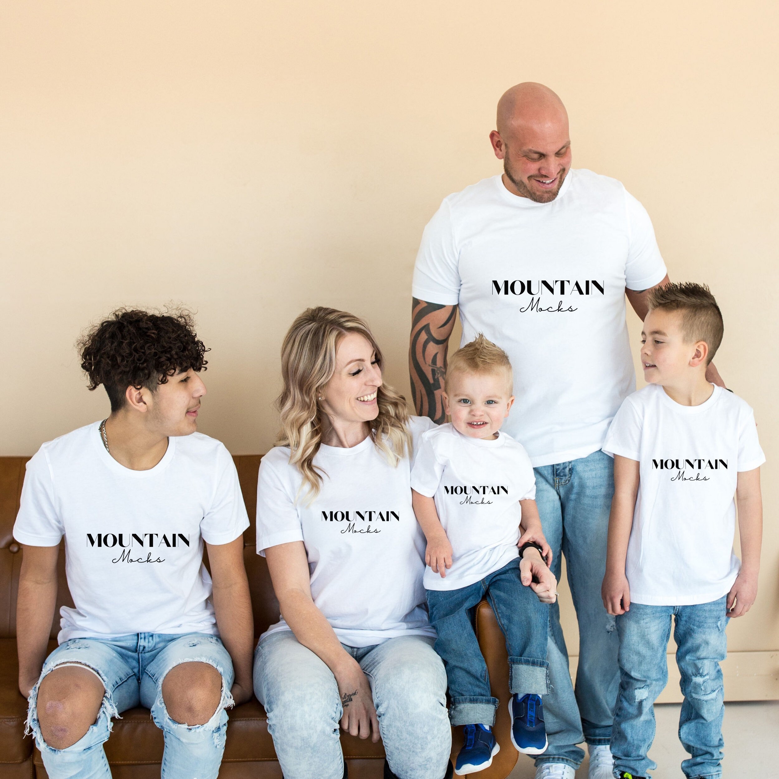 Family Mockup Family Model Mockup Bella Canvas 3001 Gildan | Etsy