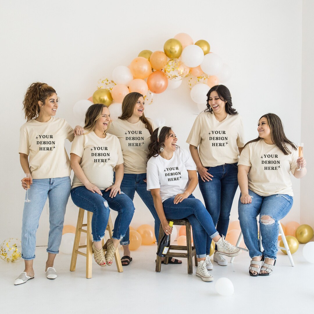 Bella Canvas 3001 Model Mockup, Group Model Mockup, Group Mockup ...