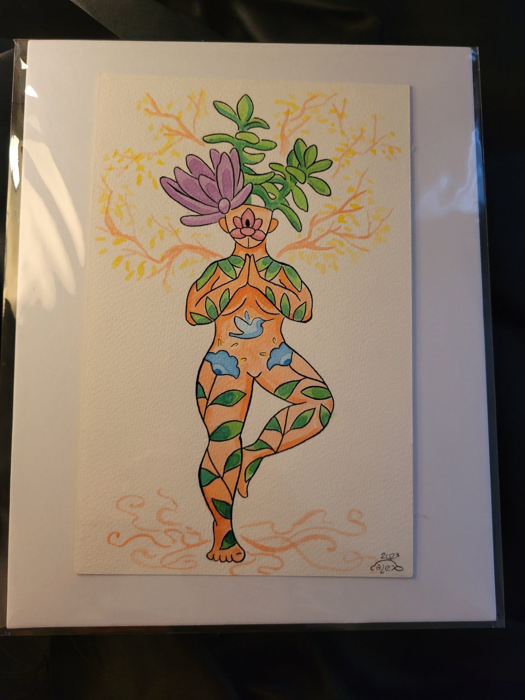 Tree Pose Painting - Etsy