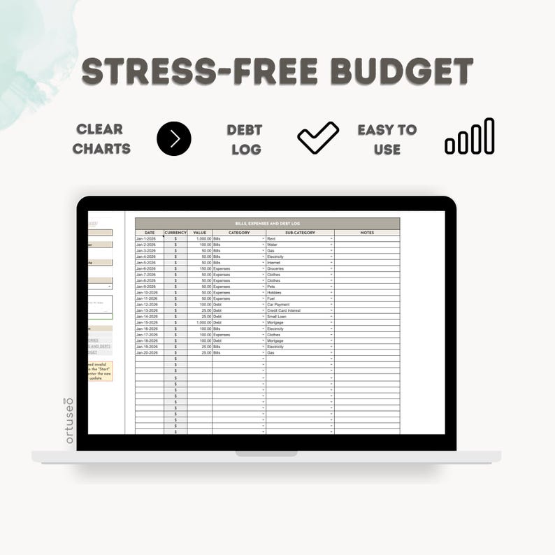 Monthly Budget Spreadsheet | Google Sheets, Excel (digital Download) - Etsy