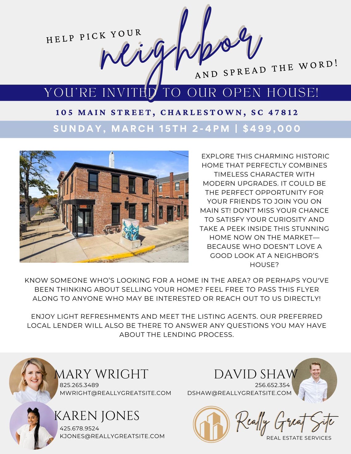 Help Pick Your Neighbor and Spread the Word | Customizable Real Estate ...