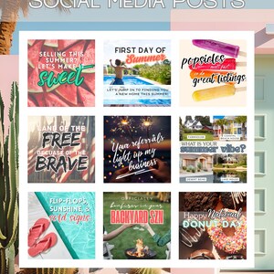 25 Summer Real Estate Social Media Templates | Realtor Marketing Canva ...
