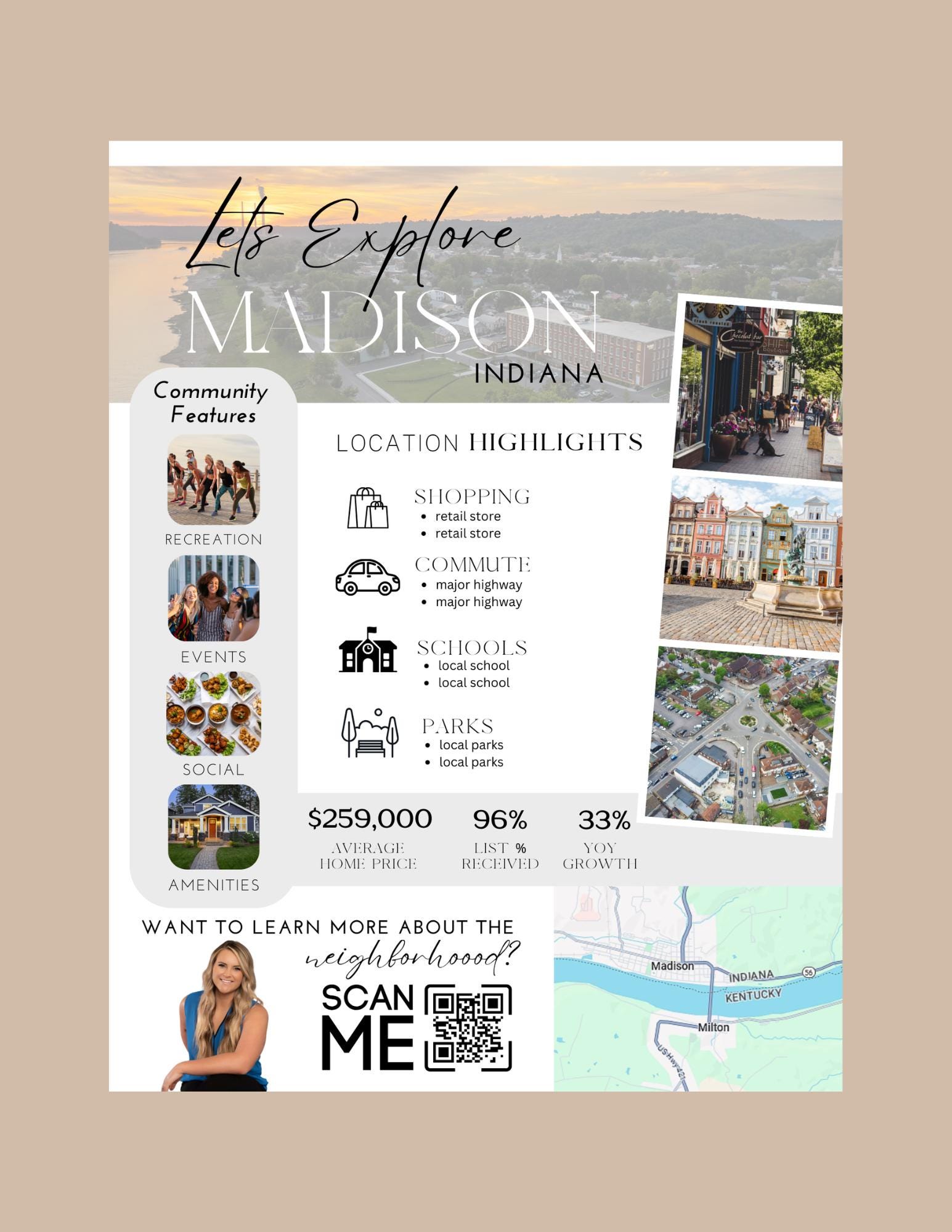 Local Neighborhood Highlights Flyer | Community Guide | Real Estate ...