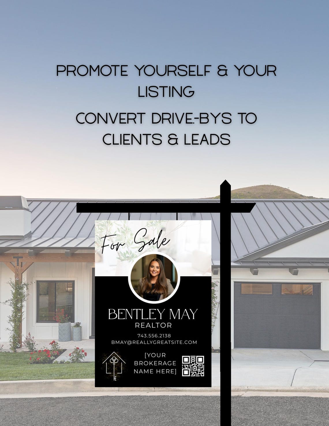 Real Estate for Sale Sign Template | Canva Yard Sign | Realtor Sign ...