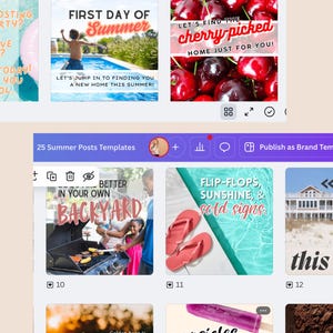 25 Summer Real Estate Social Media Templates | Realtor Marketing Canva ...