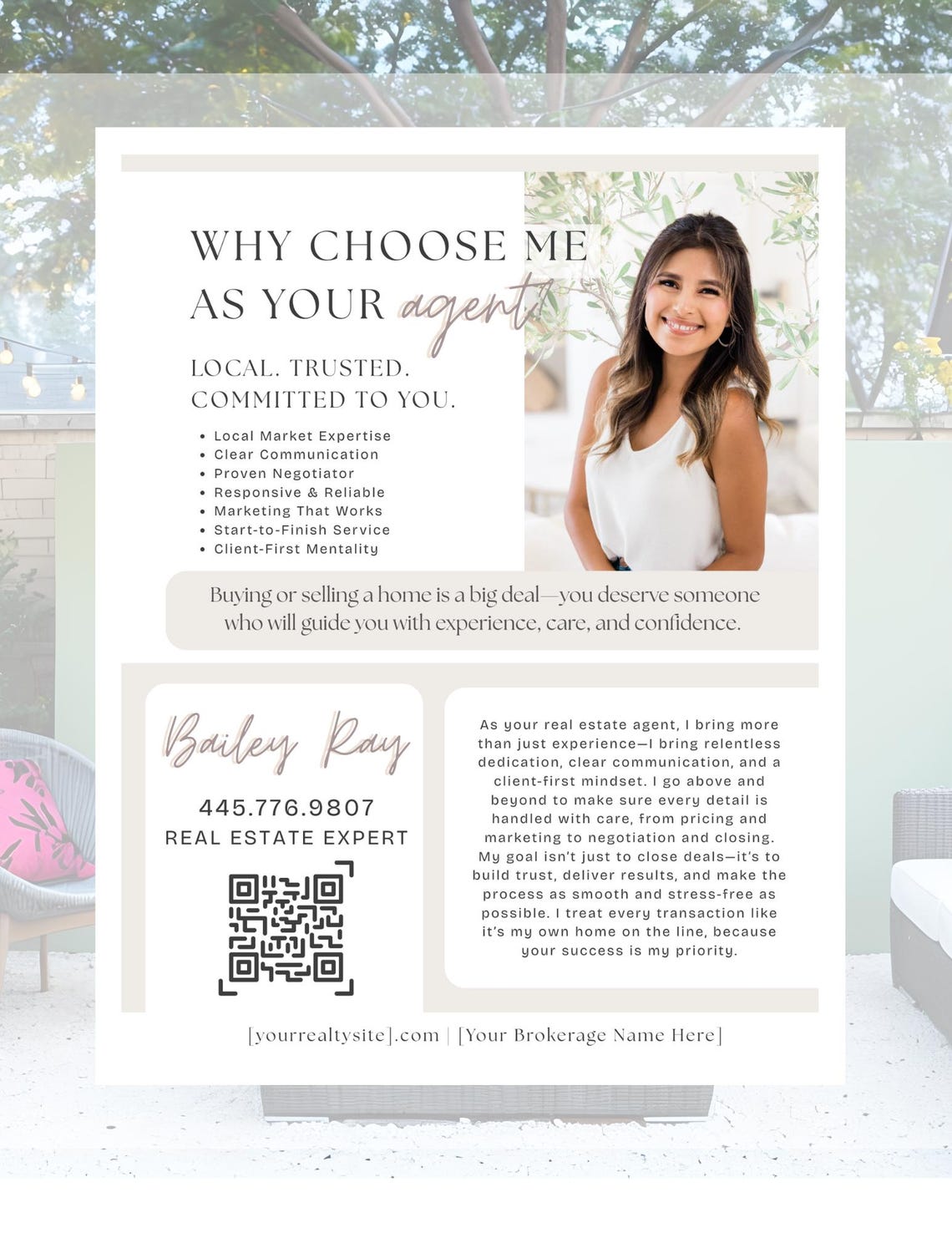 Why Choose Me as Your Agent Flyer | Real Estate Agent Introduction ...