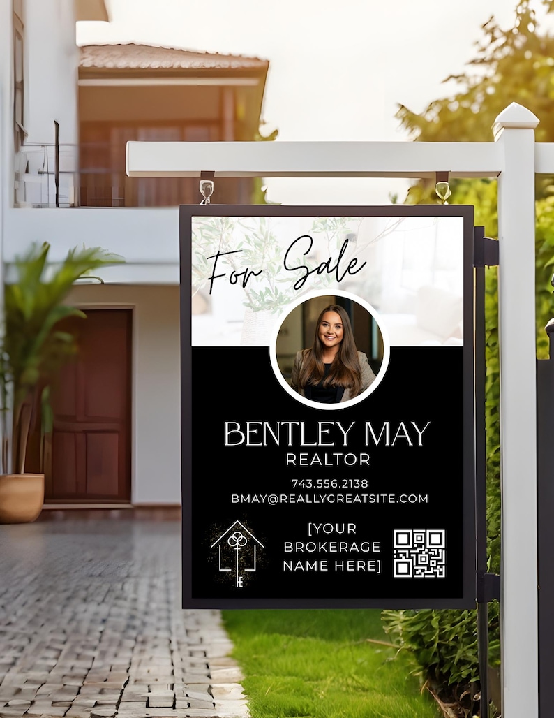 Real Estate for Sale Sign Template | Canva Yard Sign | Realtor Sign ...